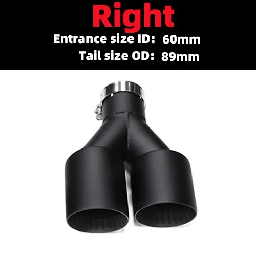 1 шт, автомобильный глушитель из нержавеющей стали, Right ID60MMOD89MM