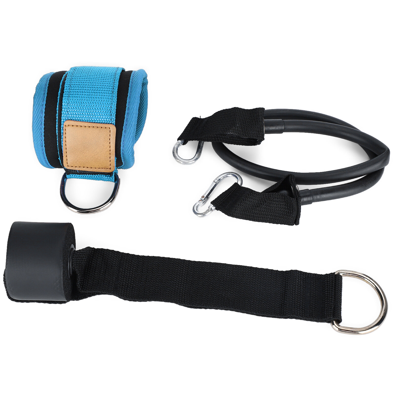 Эластичные фитнес-ленты для тренировки ног с пряжкой-кольцом на лодыжке, прочные эспандеры для занятий физкультурой и силовых тренировок, синие