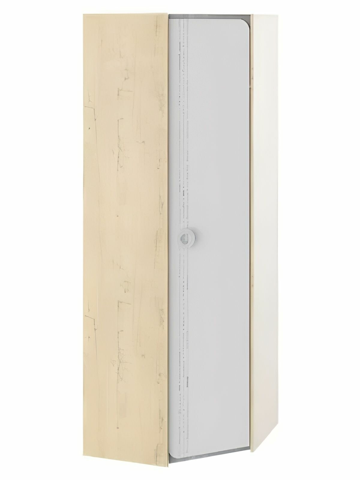 Шкаф угловой Мегаполис ТД-315.07.23 Белый с рисунком, Бунратти