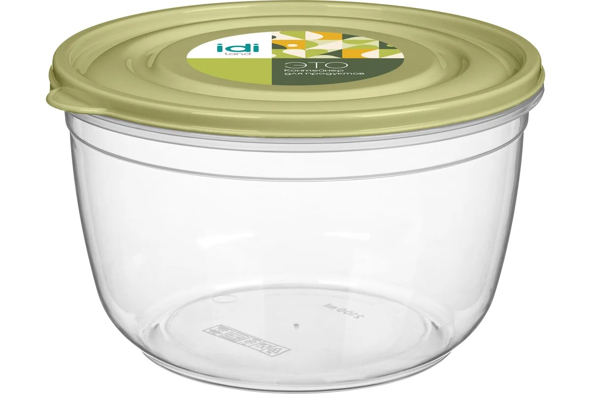 Idiland Flexy круглый пищевой контейнер герметичный для продуктов 2,1 л зеленый
