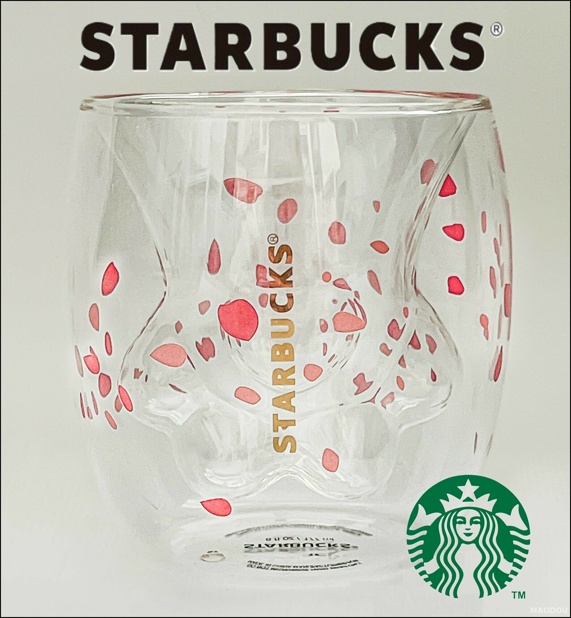 Бокал кружка с двойным дном для кофе чашка Starbucks Cat paw limited edition Кошачья лапка 177мл 177ml