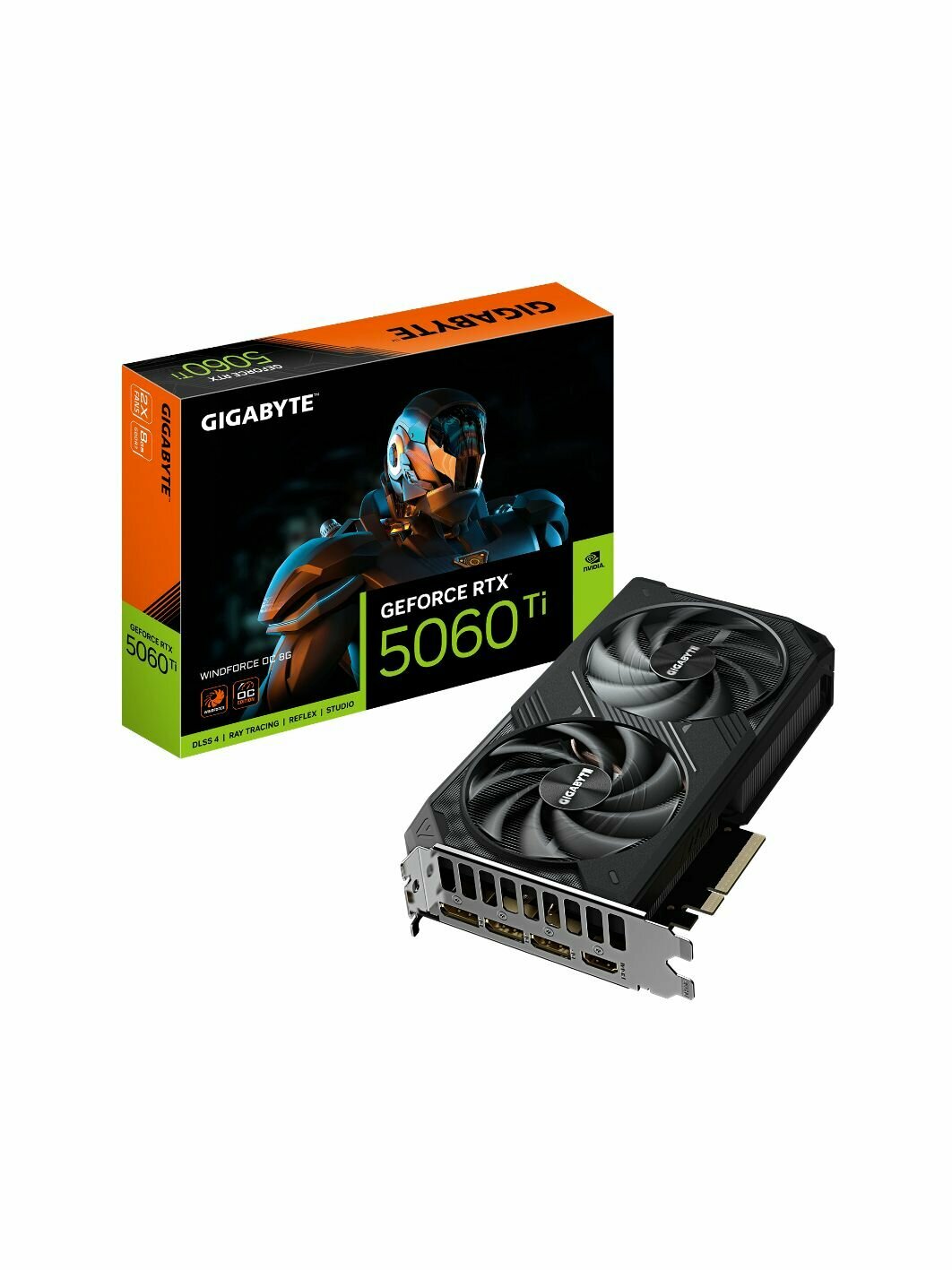 Видеокарта GIGABYTE GeForce RTX 5060 Ti WindForce OC 8Gb (GV-N506TWF2OC-8GD) PI