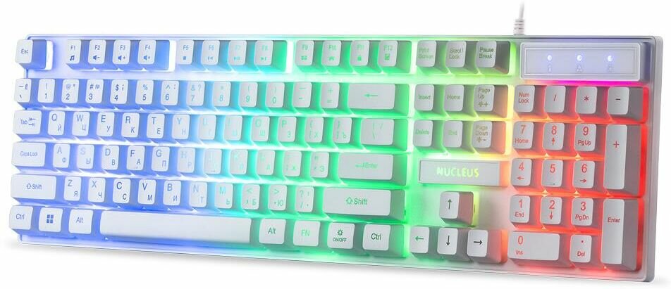 Клавиатура игровая (SBK-320G-W) RUSH Nucleus USB белый