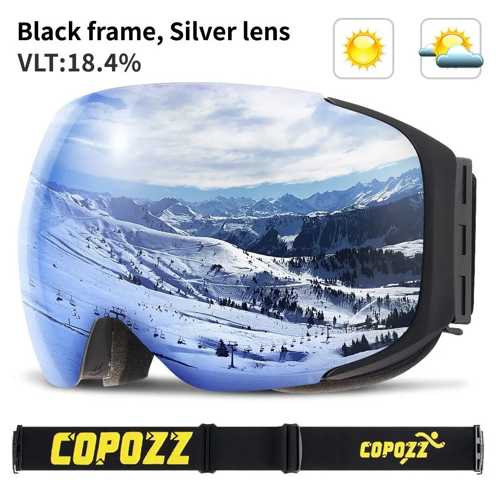 COPOZZ Лыжные очки, Lense Silver