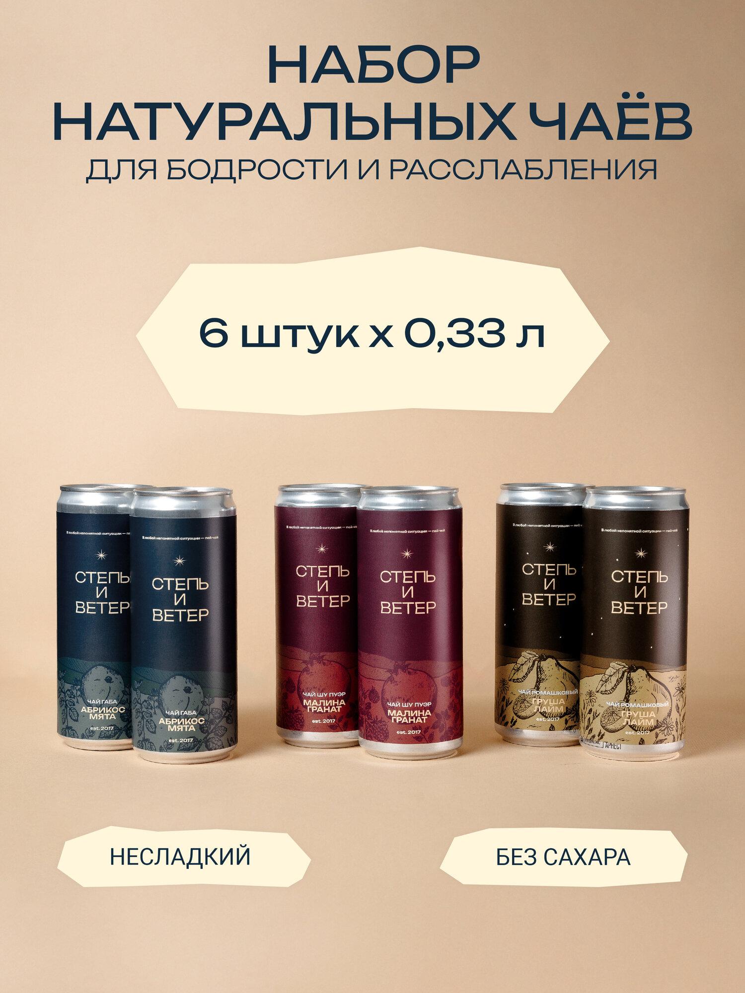 Набор холодного чая "Степь и Ветер" для бодрости и расслабления