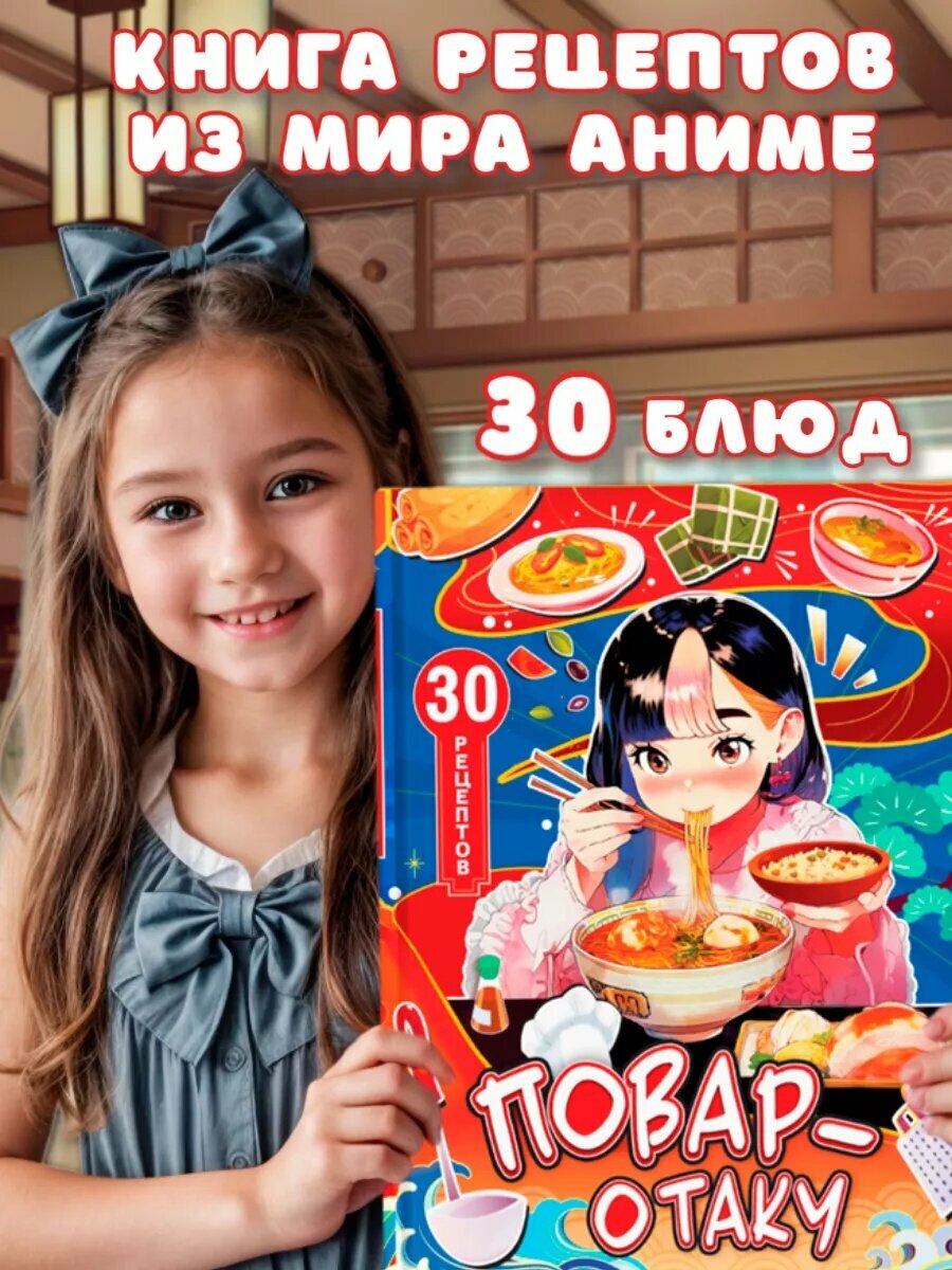 Книга с рецептами Aniverse «Повар-отаку», 64 стр, твёрдый переплёт