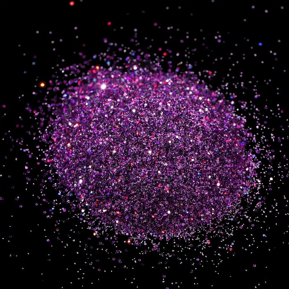 Блестки глиттеры универсальные, 20 грамм, фиолетовый цвет, для рукоделия и декора, скрапбукинга, праздничных проектов и креативных идей