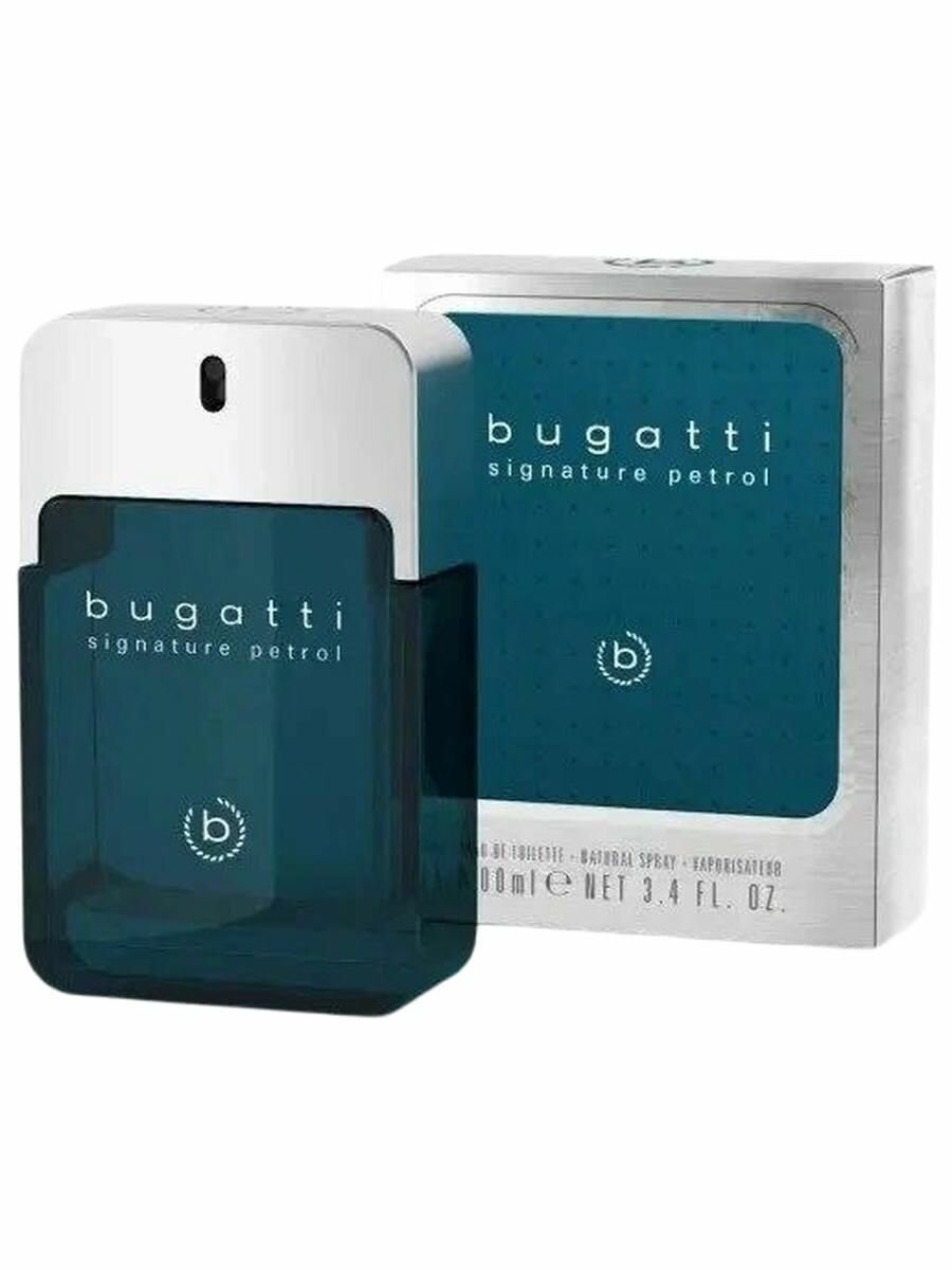 Туалетная вода Bugatti "Signature Petrol", мужская, древесная, 100мл