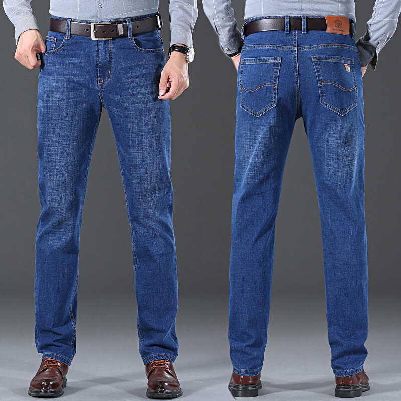 Мужские джинсы Чистый цвет / прямые B1, LI Mall талии_34