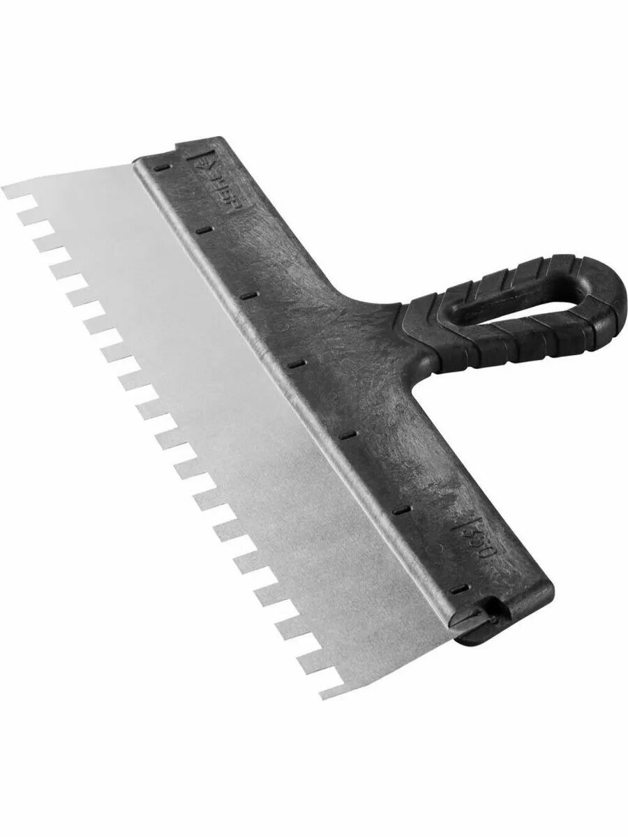 350 мм, зуб 10 х 10 мм, пластиковая ручка, нержавеющий фаса