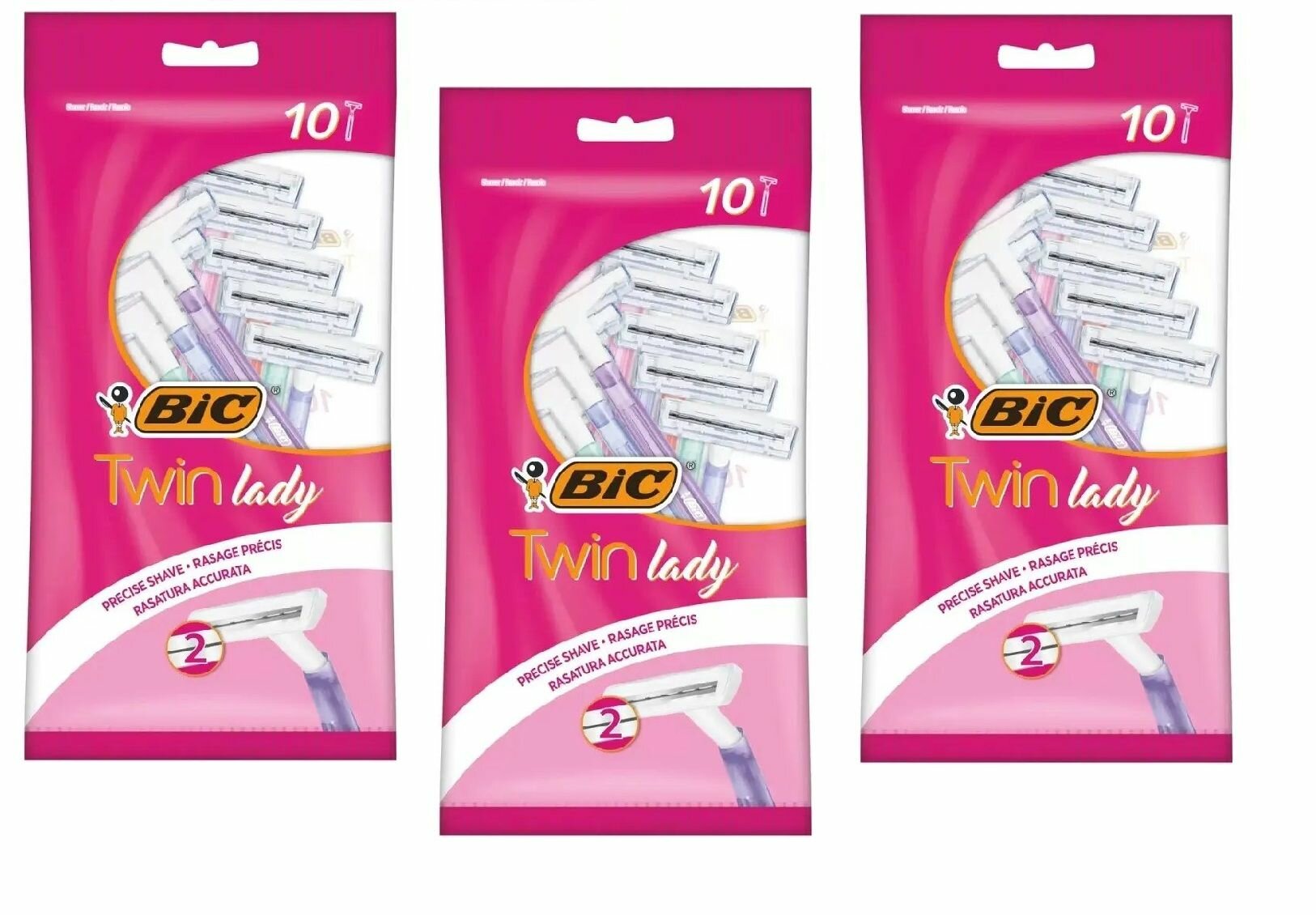 Бритва женская BIC Twin Lady 10шт, 3 уп.