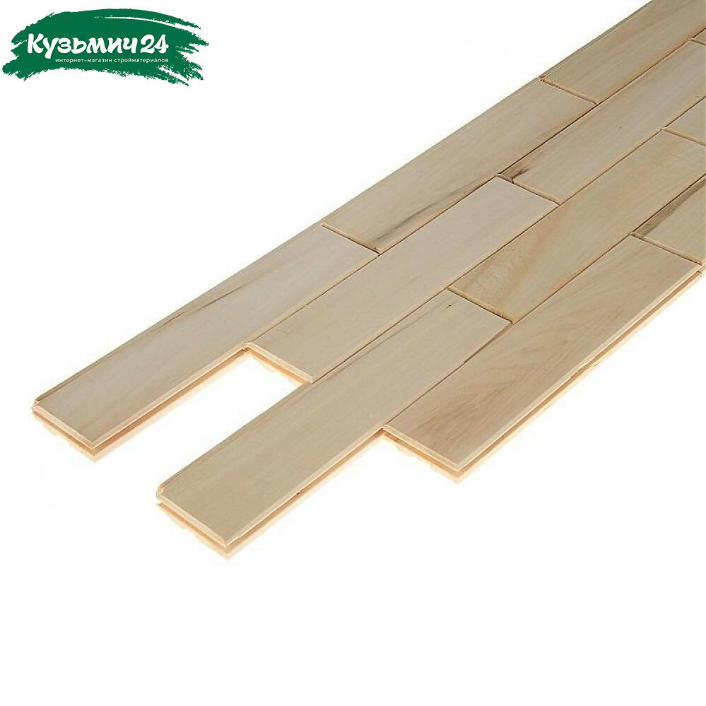 Паркет стеновой, сорт А, Липа 16х220х1150 мм, в упаковке 1 кв. м, 1 шт.