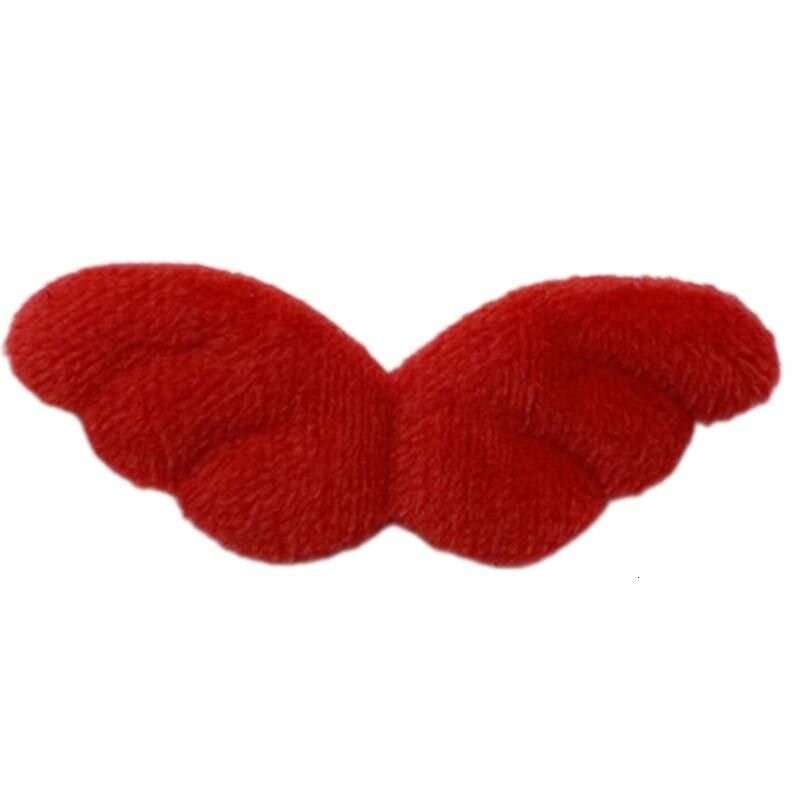 Двусторонние тканевые аппликации крыльев ангела, красный - 1