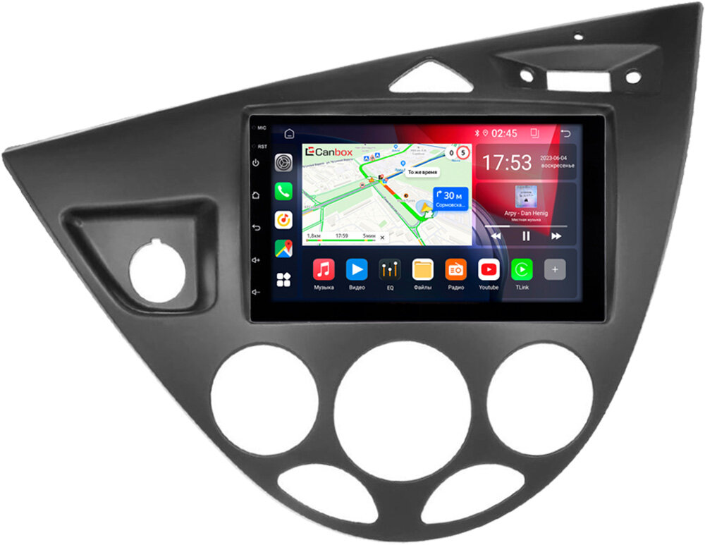 Штатная магнитола Ford Focus 1998-2005 (черная) Canbox 4/64 Android 10 (GTR7-RP-11-548-238) (IPS, DSP, CarPlay)