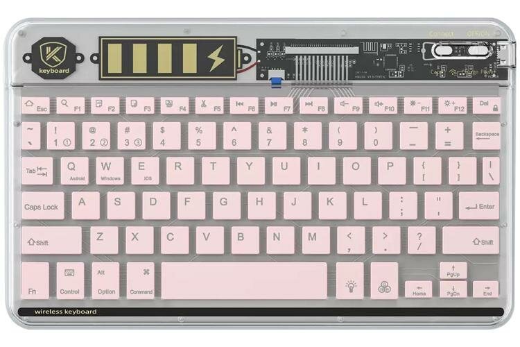 Клавиатура D.K. CREATIVE WORKSHOP 10 inch transparent, pink