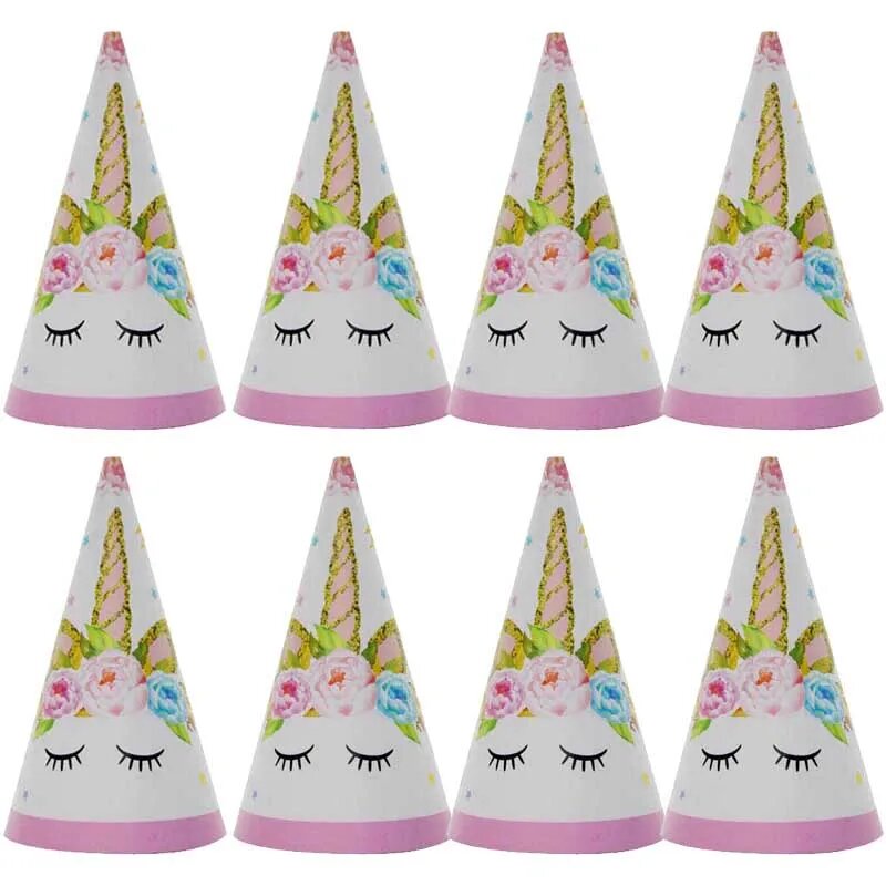 Бумажные шляпки-единороги joy-enlife 8pcs hats