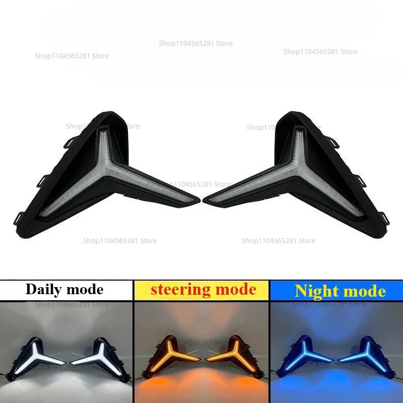 Для Geely All-new Emgrand II 2023 2024, Стайлинг автомобиля, передние противотуманные фары, светодиодные дневные ходовые огни, аксессуары для автомодификации B 2PCS