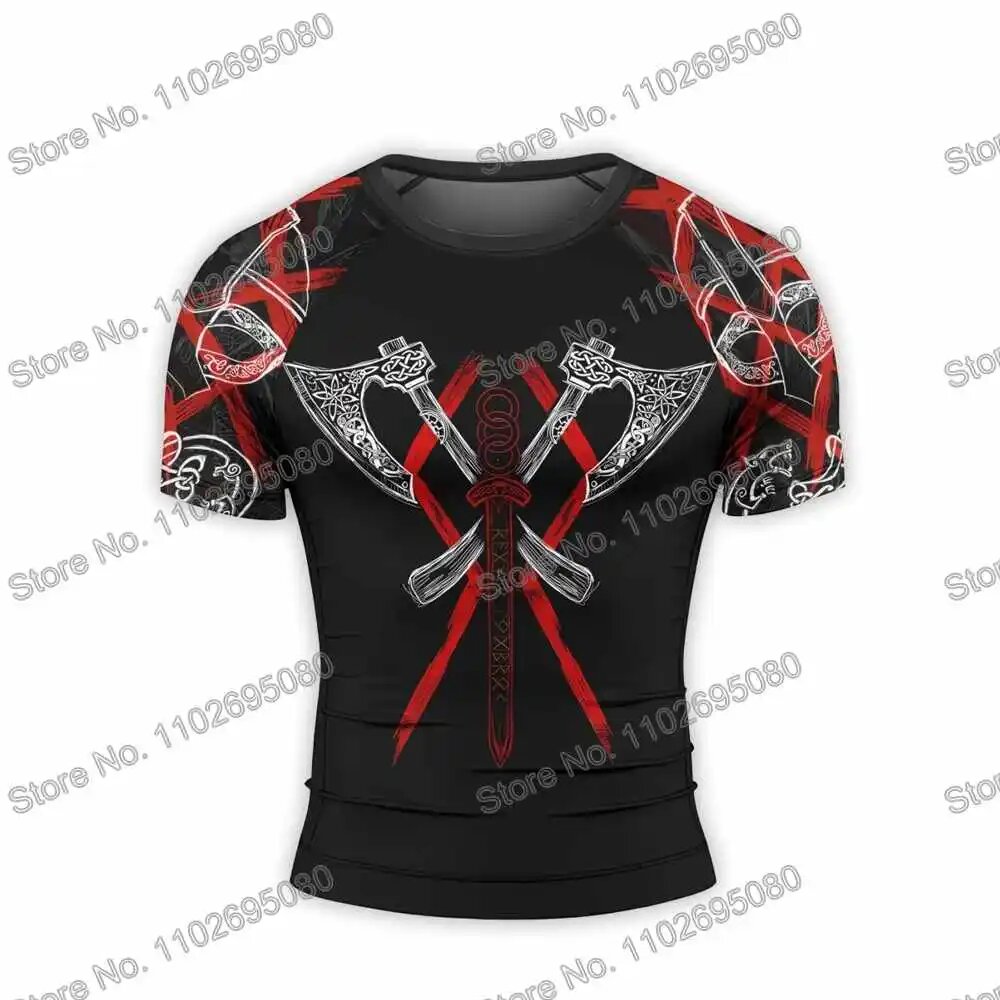 Vikings 3 Рашгард для серфинга из полиэстера и спандекса для мужчин Черный, XXXL, 16