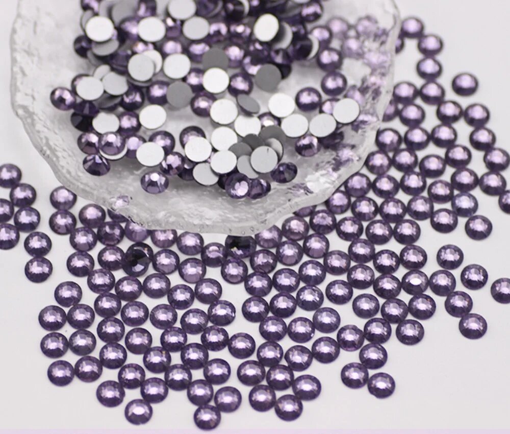 Хрустальные стразы для ногтей SS3-SS30 Фиолетовый, SS3-SS20(1440pcs), Violet