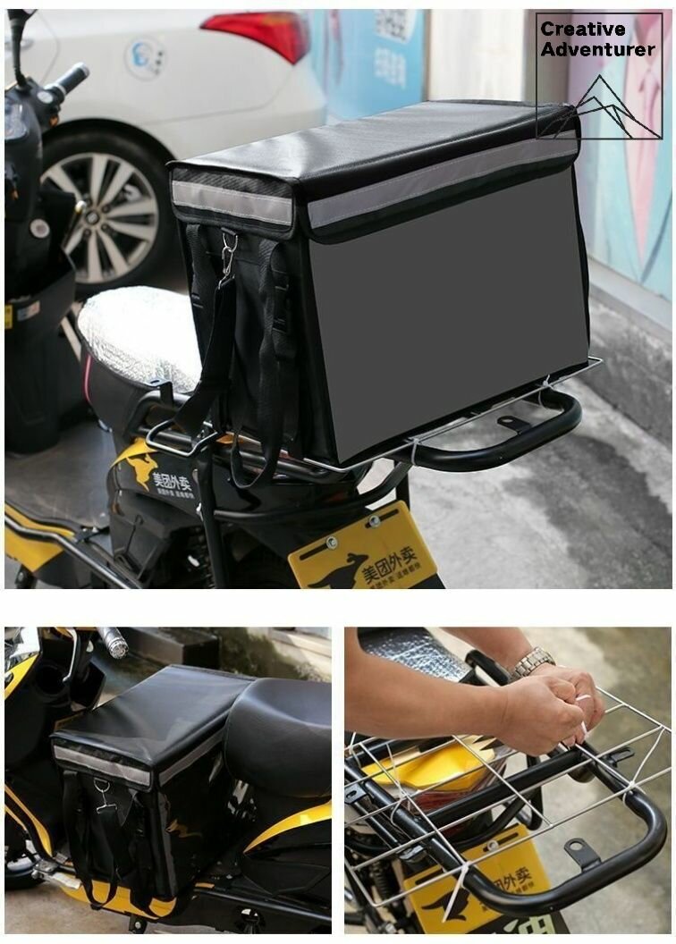 Термосумка для доставки еды утеплённый водонепроницаемый контейнер для курьеров, автомобильный, ручной, для фастфуда