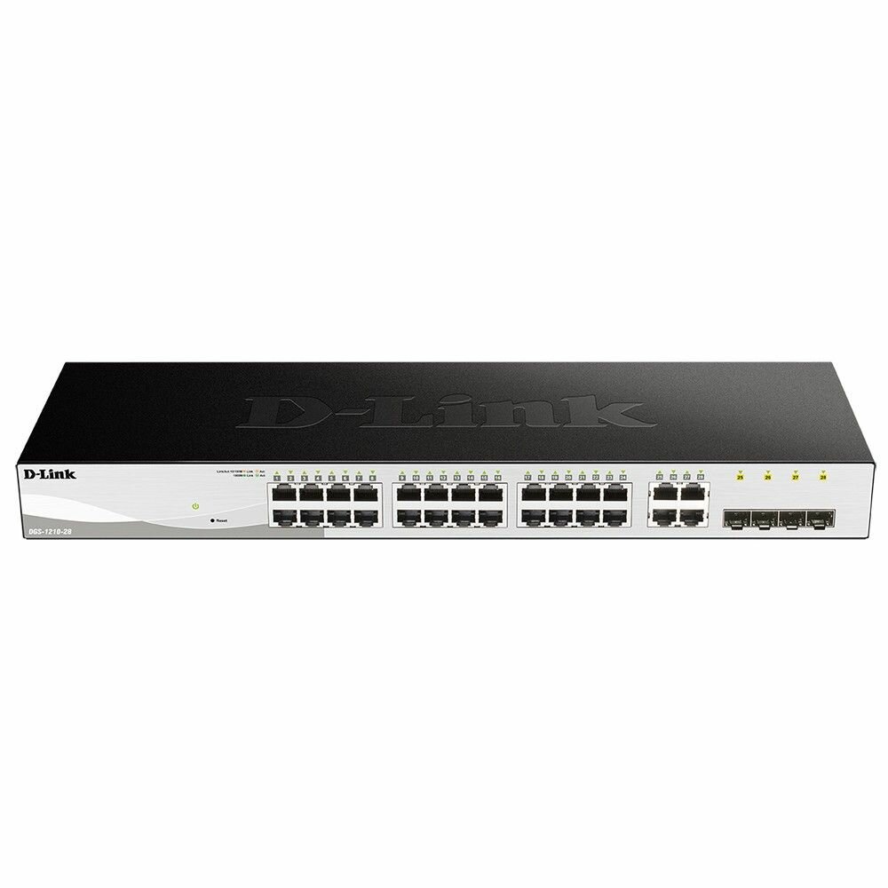 D - Link Сетевое оборудование DGS - 1210 - 28 FL2A Управляемый L2 коммутатор с 24 портами 10 100 1000Base - T и 4 комбо - портами 100 1000Base - T SFP