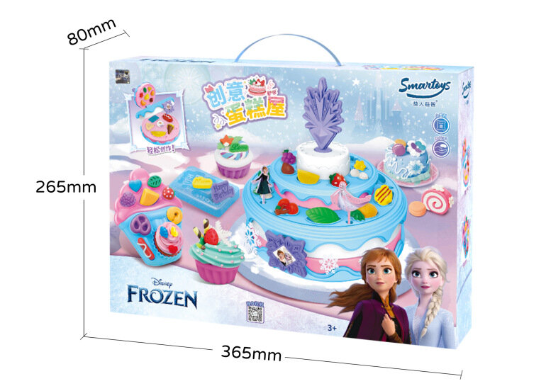 Набор для лепки из теста Disney Play-Doh Noodle Maker Эльза из мультфильма Холодное сердце, стильная глина