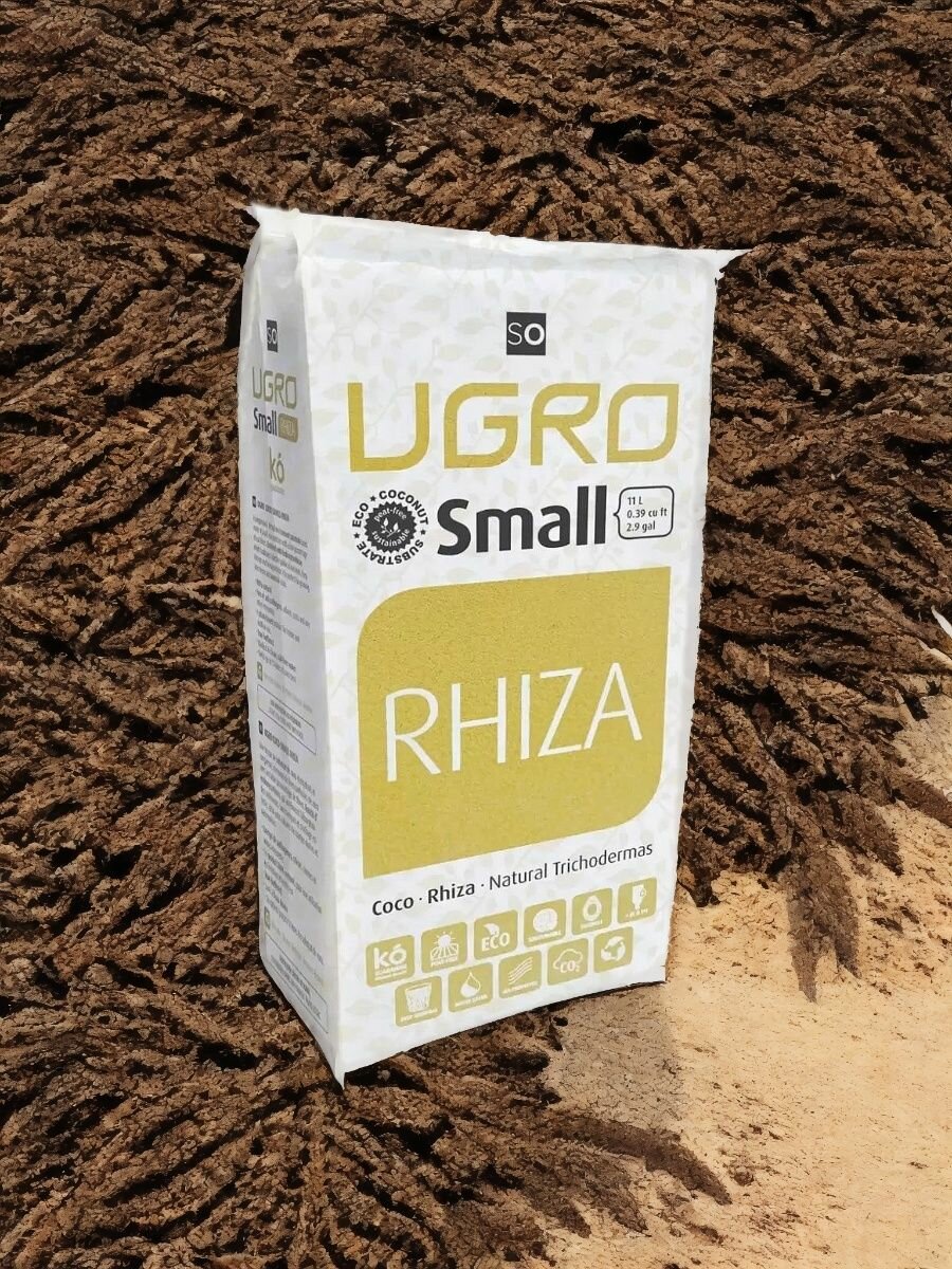 UGro Small Rhiza 11 л кокосовый субстрат для рассады и растений