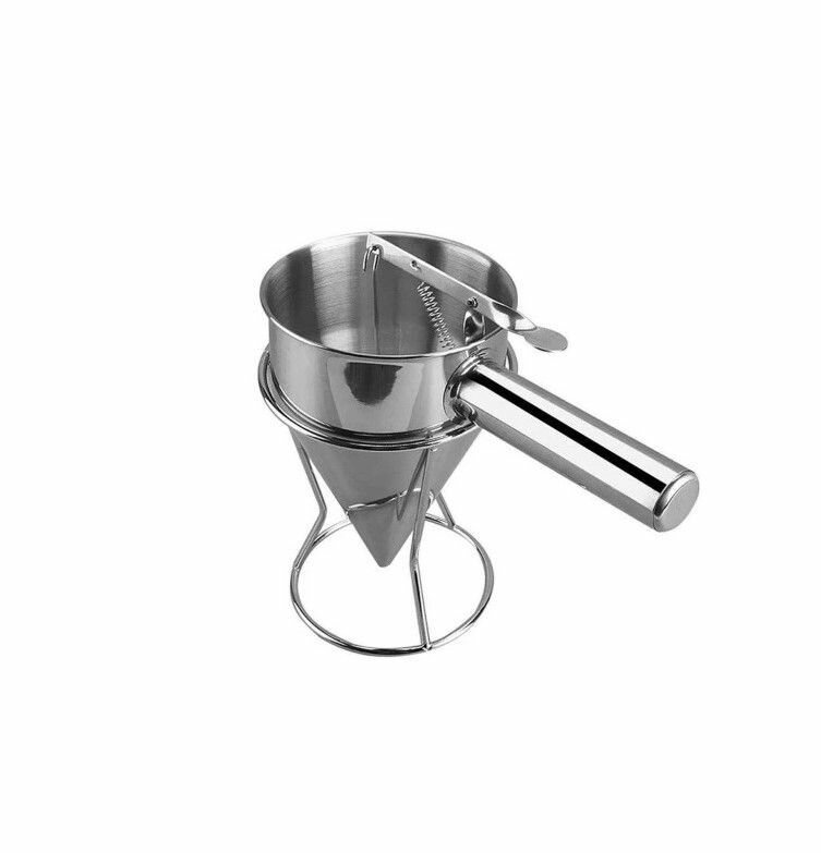 Дозатор для теста на подставке, диспенсер кулинарный для розлива жидкого теста, нержавеющая сталь, 1 шт.