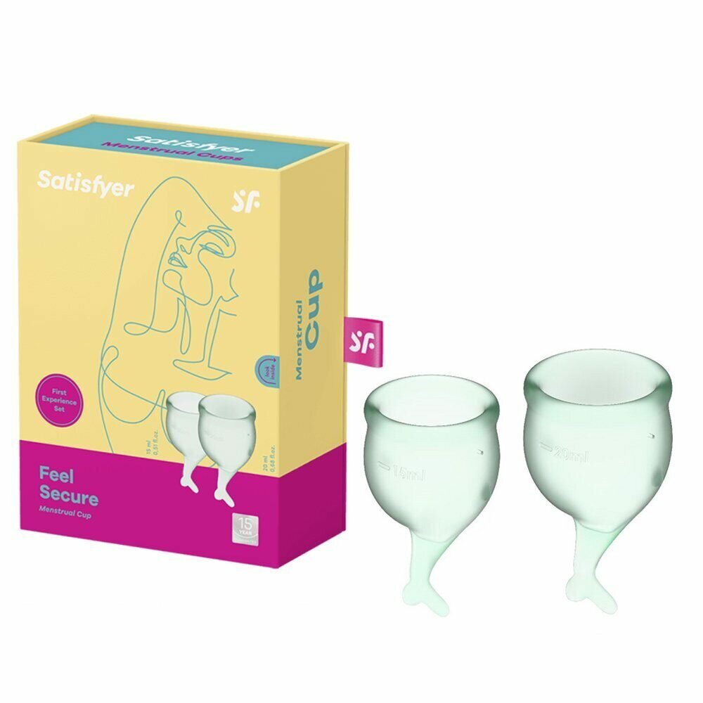 Менструальные чаши SATISFYER FEEL SECURE MENSTRUAL CUP 2 штуки в комплекте