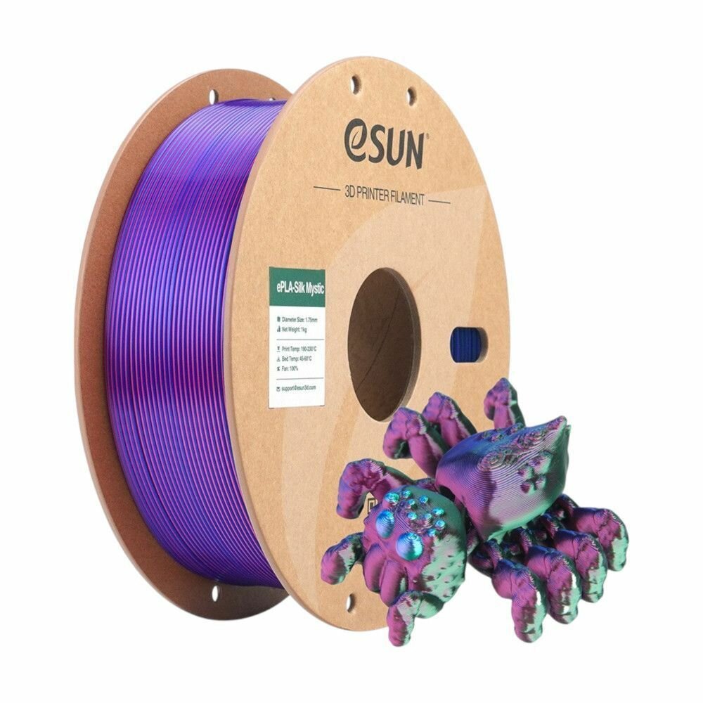 Катушка ePLA-Silk Mystic ESUN, 1.75 мм, 1кг, Red Green Blue PLA-SKMC175S-RGU1P1