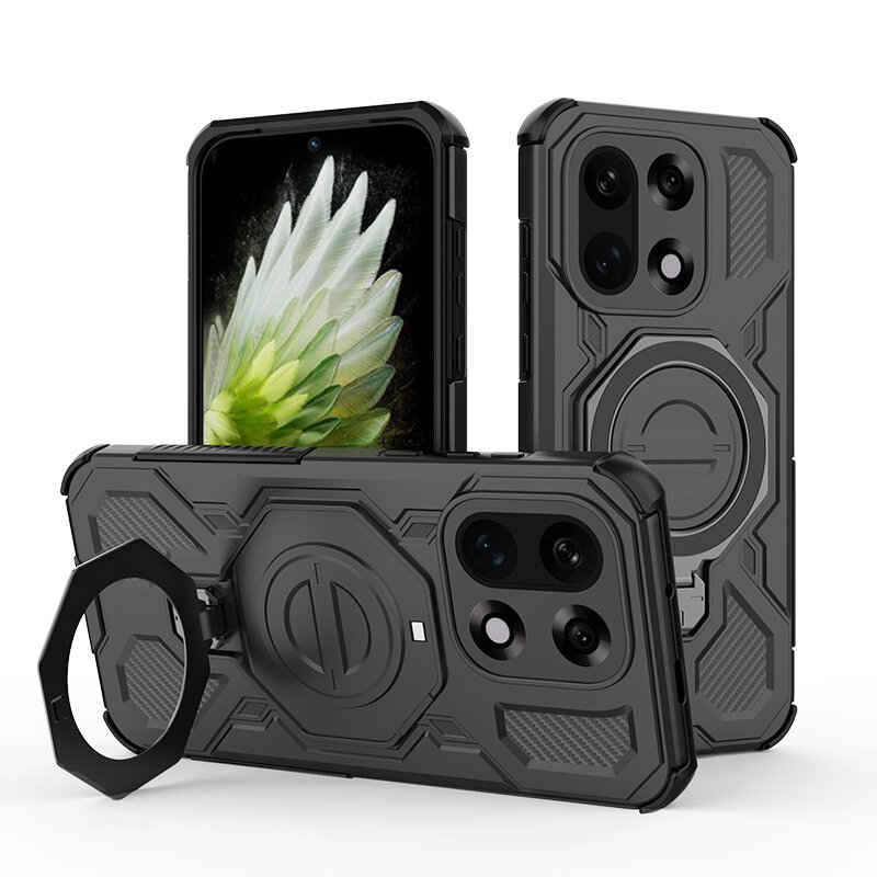 Чехол для OnePlus 15/Оне Плас 15, матовая поверхность, чехол-кардиомонитор, поликарбонат (PC), защита камеры, ударопрочный, встроенная подставка, усиленные углы, soft touch, OnePlus, OnePlus 15, black,