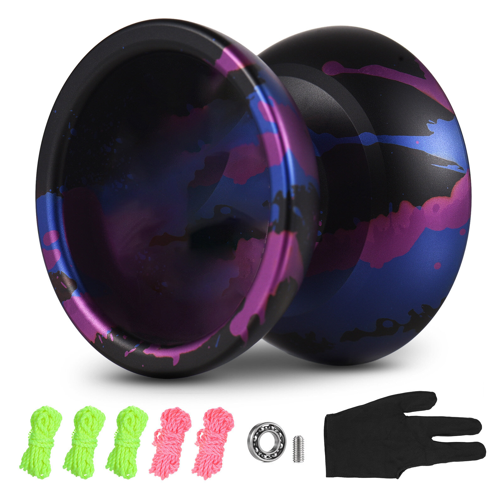 Рождественский профессиональный йо-йо-бол, алюминиевый мяч для соревнований, подарочный набор со струнами и перчаткой