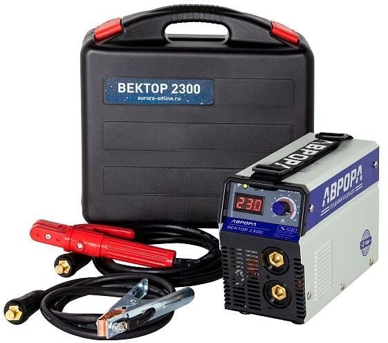 Сварочный аппарат Аврора Вектор 2300 кейс инвертор ММА 6.3кВ