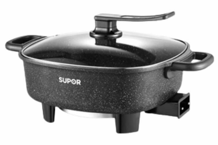 Электрическая фондюшница SUPOR черная, до 8 порций, мощность 800 Вт, с регулировкой температуры