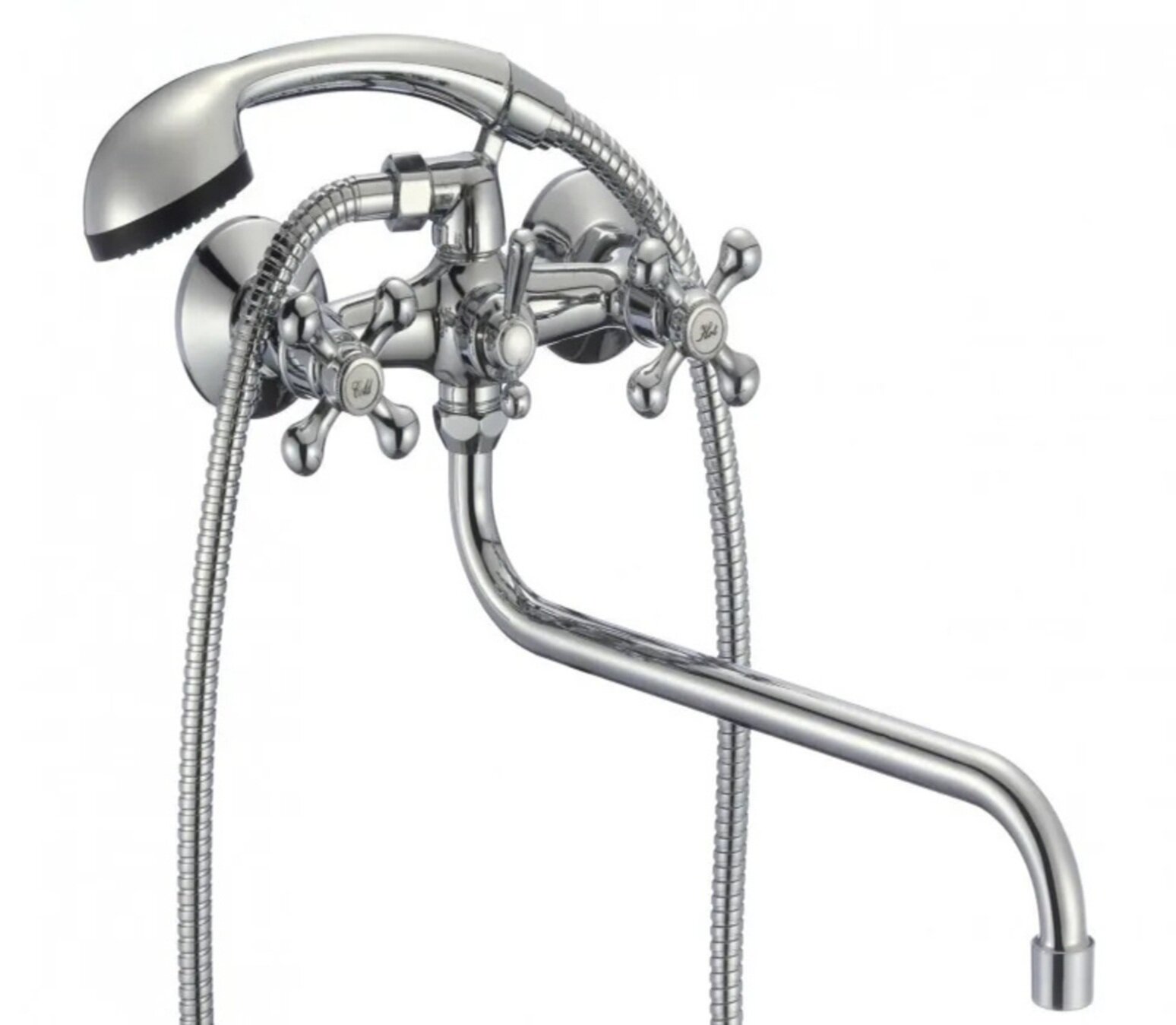 Смеситель для ванны Frup R22108, с аэратором, поворотный излив, цвет хром