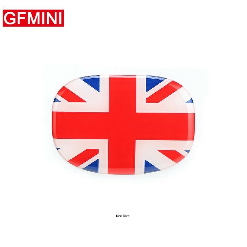 BMW MINI Cooper 3D декоративная наклейка для спинки сиденья, красно-синий узел, 1 пара