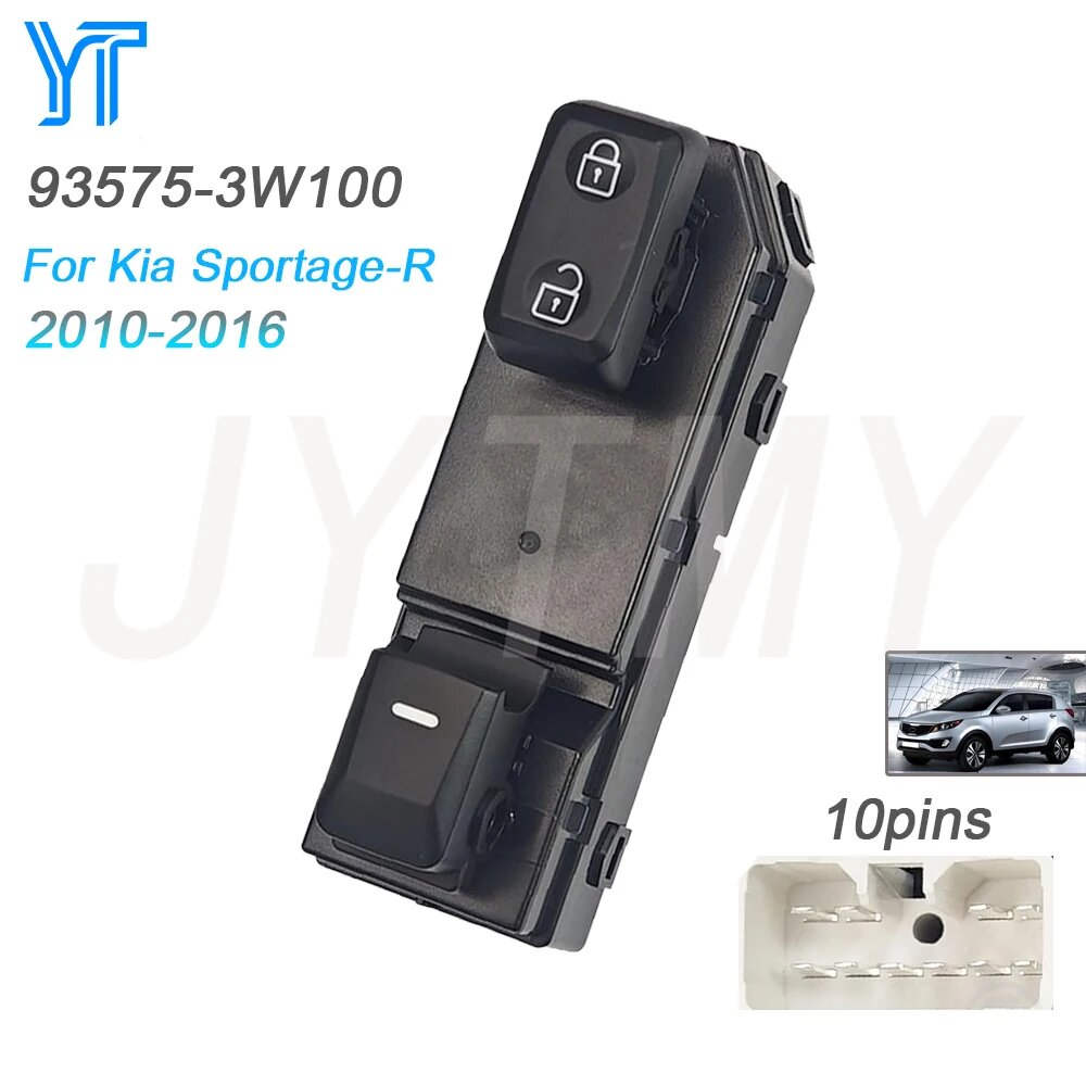 Панель переключателя управления электрическим стеклоподъемником со стороны пассажира для Kia Sportage-R 2010-2016, передний правый стеклоподъемник, автомобильные аксессуары