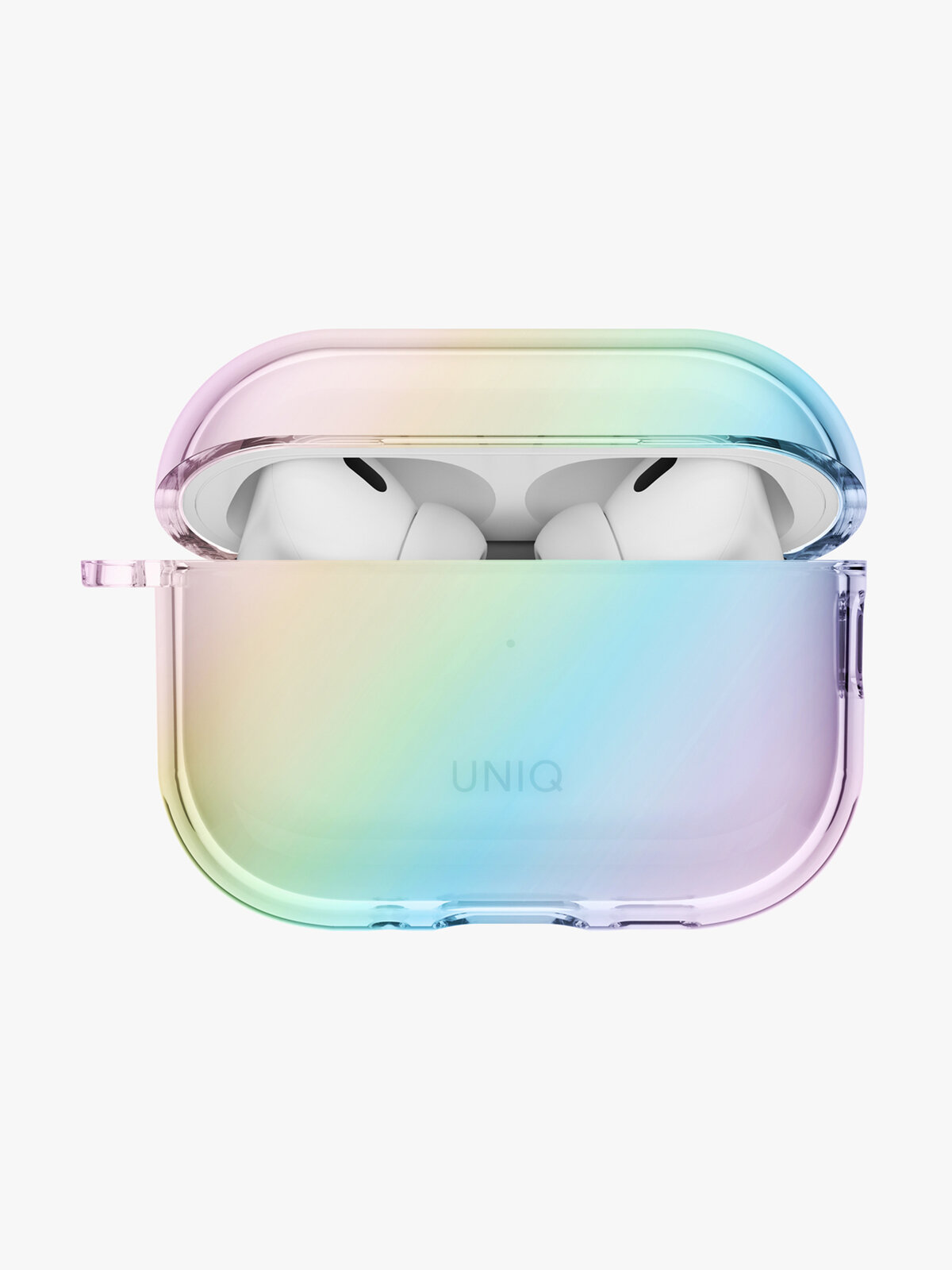 Чехол Uniq для Airpods Pro 3, Iridescia с голографическим покрытием, с карабином, фиолетовый