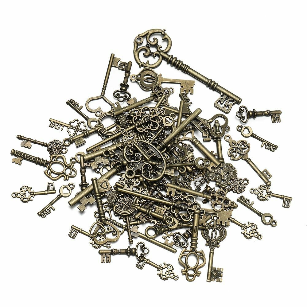 Кулон подвеска бронзового цвета 7-85 мм, сплав для бижутерии, универсальный аксессуар для сережек и кулонов, смешанный стиль, ручная работа, базовый элемент для украшений