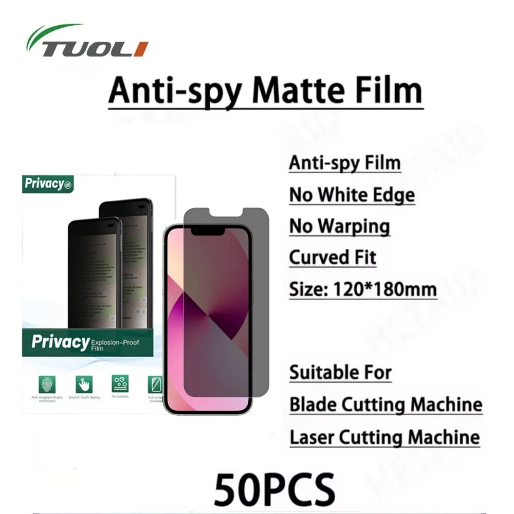 Защитная пленка TUOLI TL-1812P 180*120 мм, антишпионская Гидрогелевая искусственная кожа, матовая защита для экрана для машины для резки пленки 168