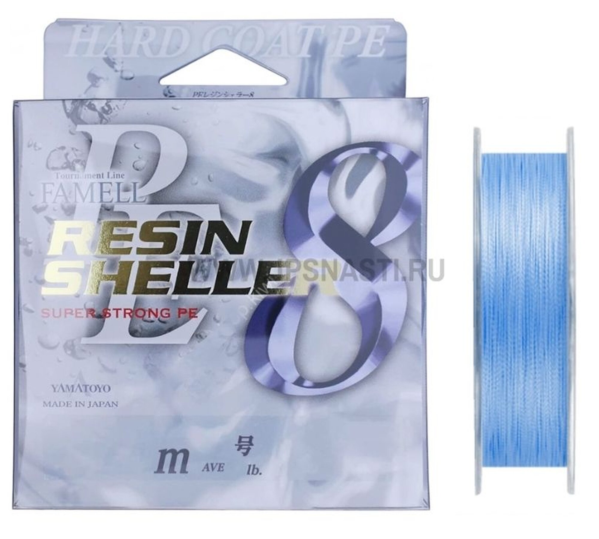 Плетеный шнур для рыбалки Yamatoyo Resin Sheller 8, #1, 150 м, голубой