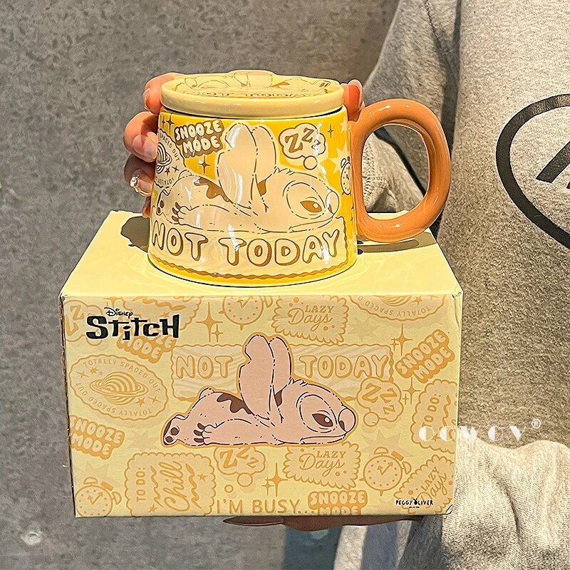 Керамическая кружка Лило и Стич MINISO Stitch Yellow