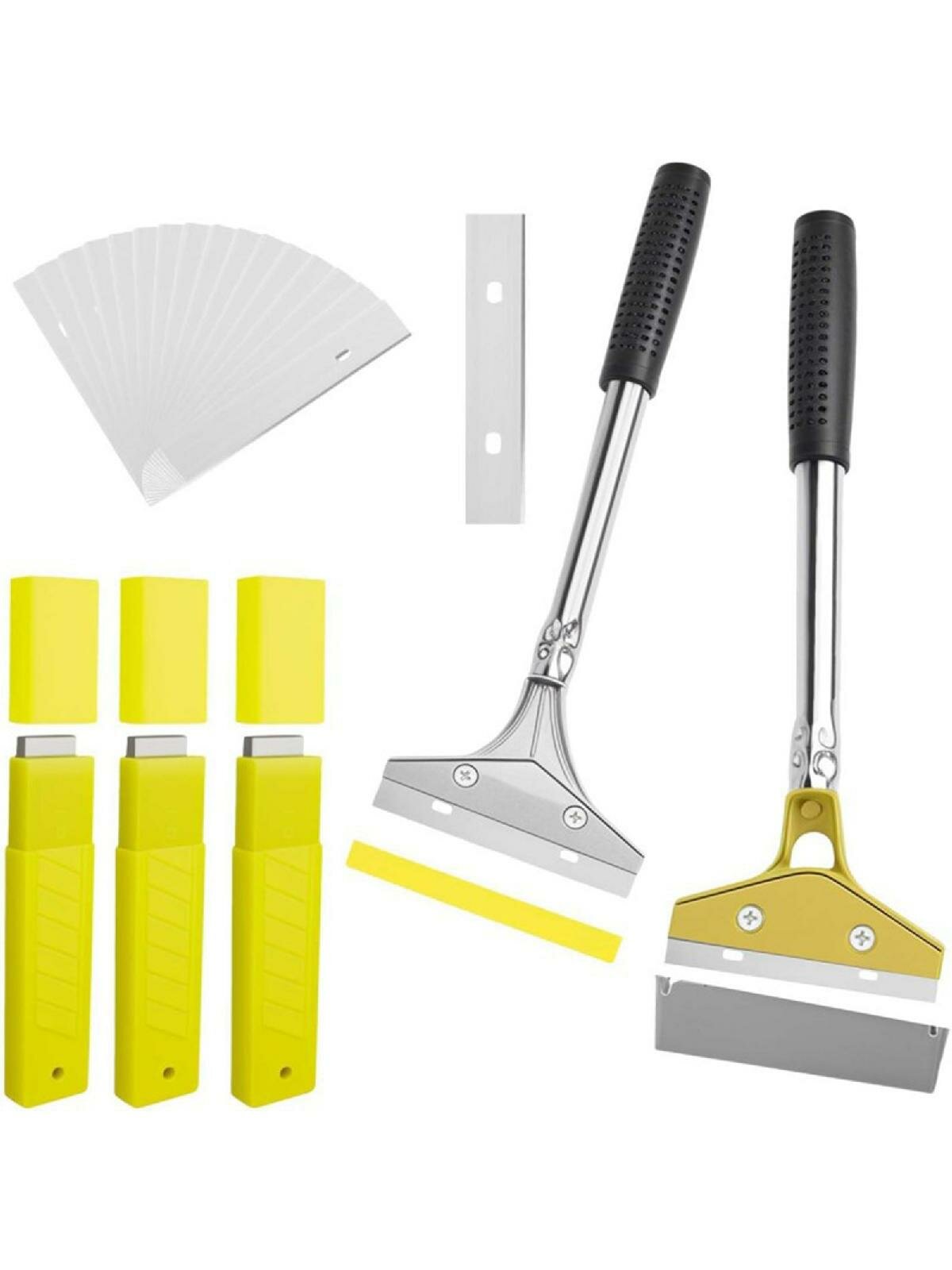Комплект из 2 скребков для обоев с лезвием 30 шт. и защитным чехлом для уборки при ремонте дома