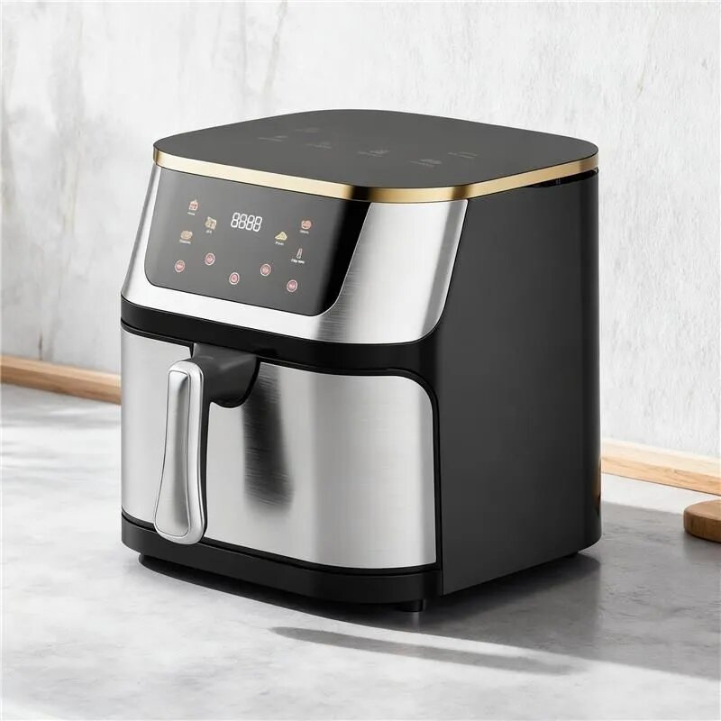 Фритюрница воздушная, 7 литров, белый цвет, сенсорное управление, мощность 1300 Вт