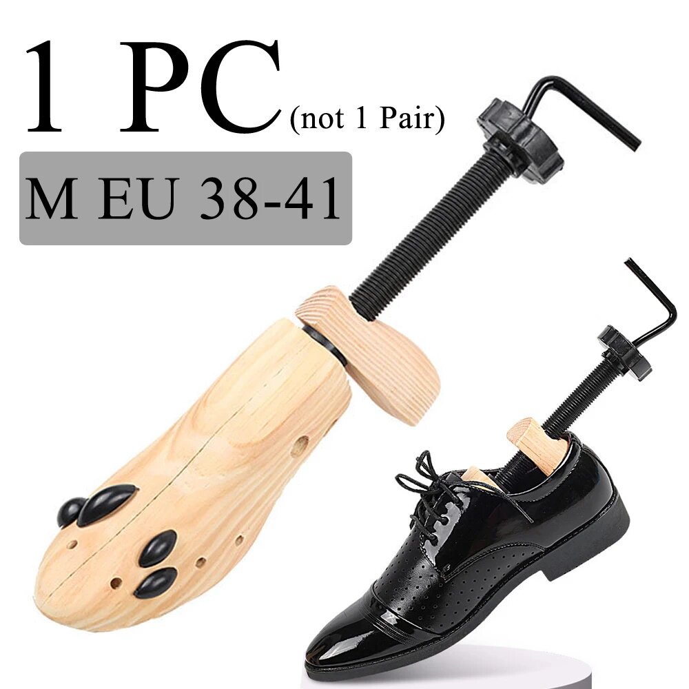 1 шт, носилки для обуви, деревянная стойка для обуви, формирователь дерева, сосновая древесина, двухсторонний регулируемый расширитель, деревья, аксессуары для обуви M - 1 PC