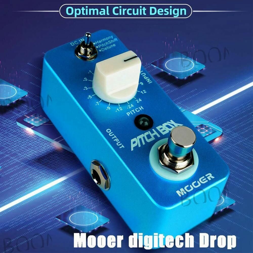 Mooer digitech Drop, педальный тюнер гитарных эффектов, гитарный тюнер pitch box, подходящий для электрогитарных басов true bass