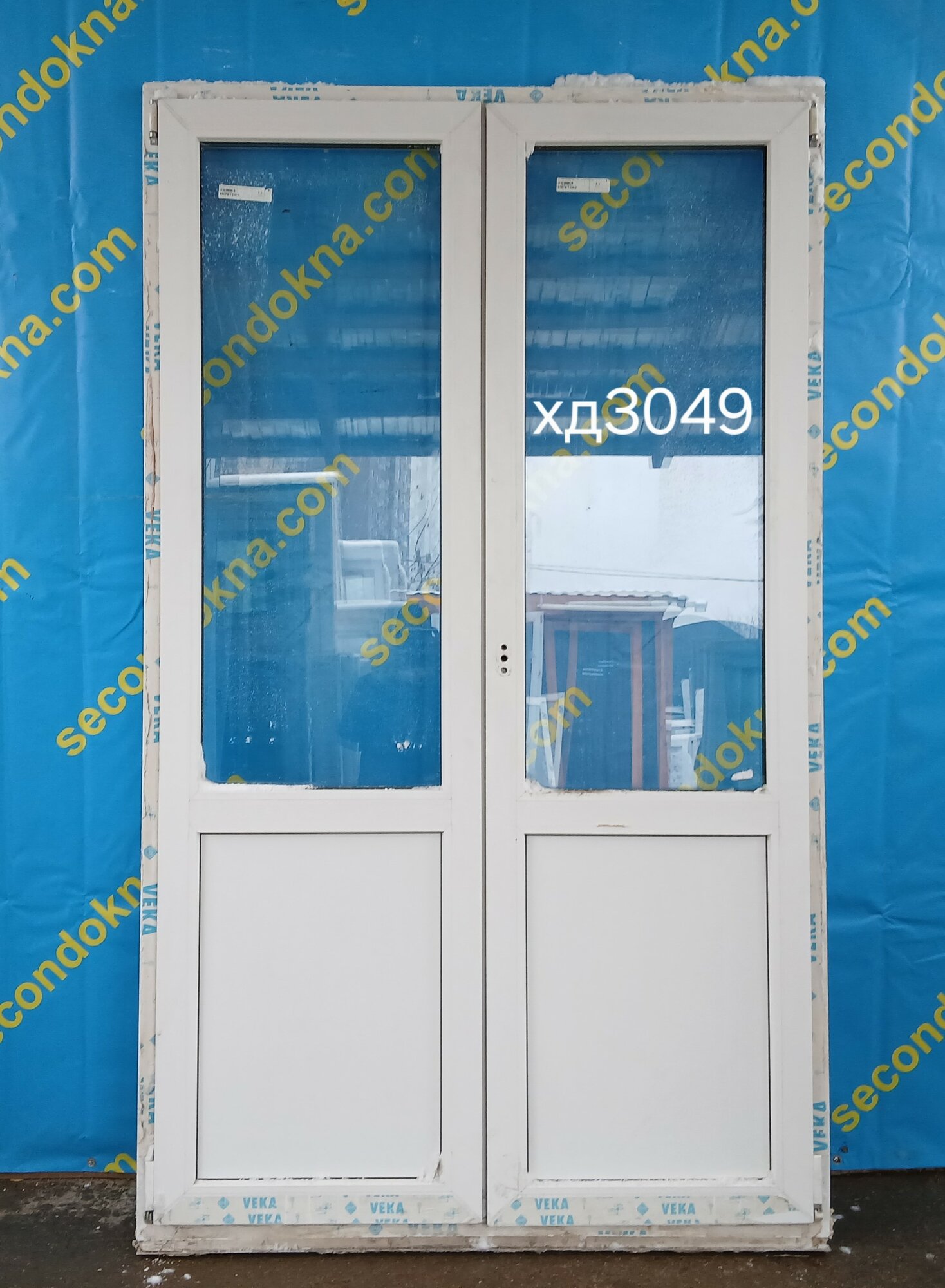 Дверь пластиковая штульповая Б/У 2140(в)х1280(ш)