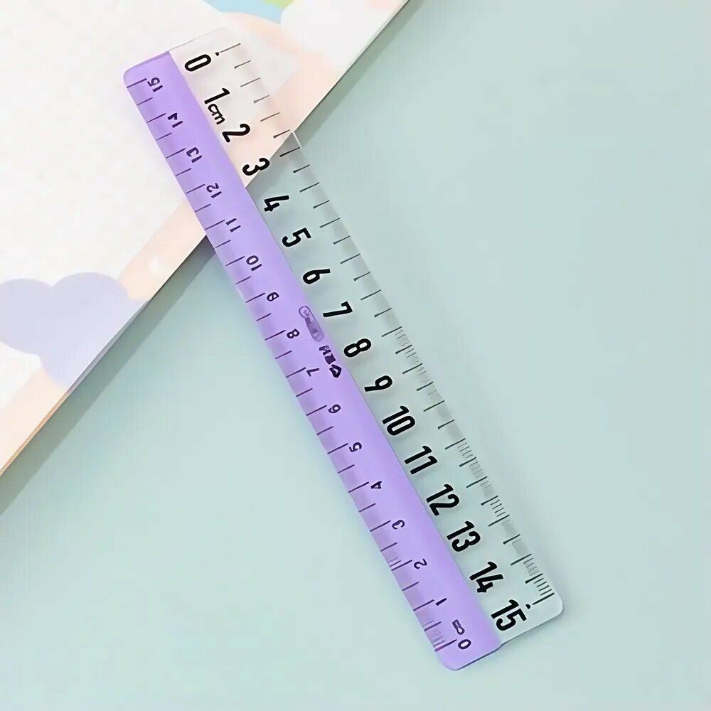Фиолетовая линейка 15 см
