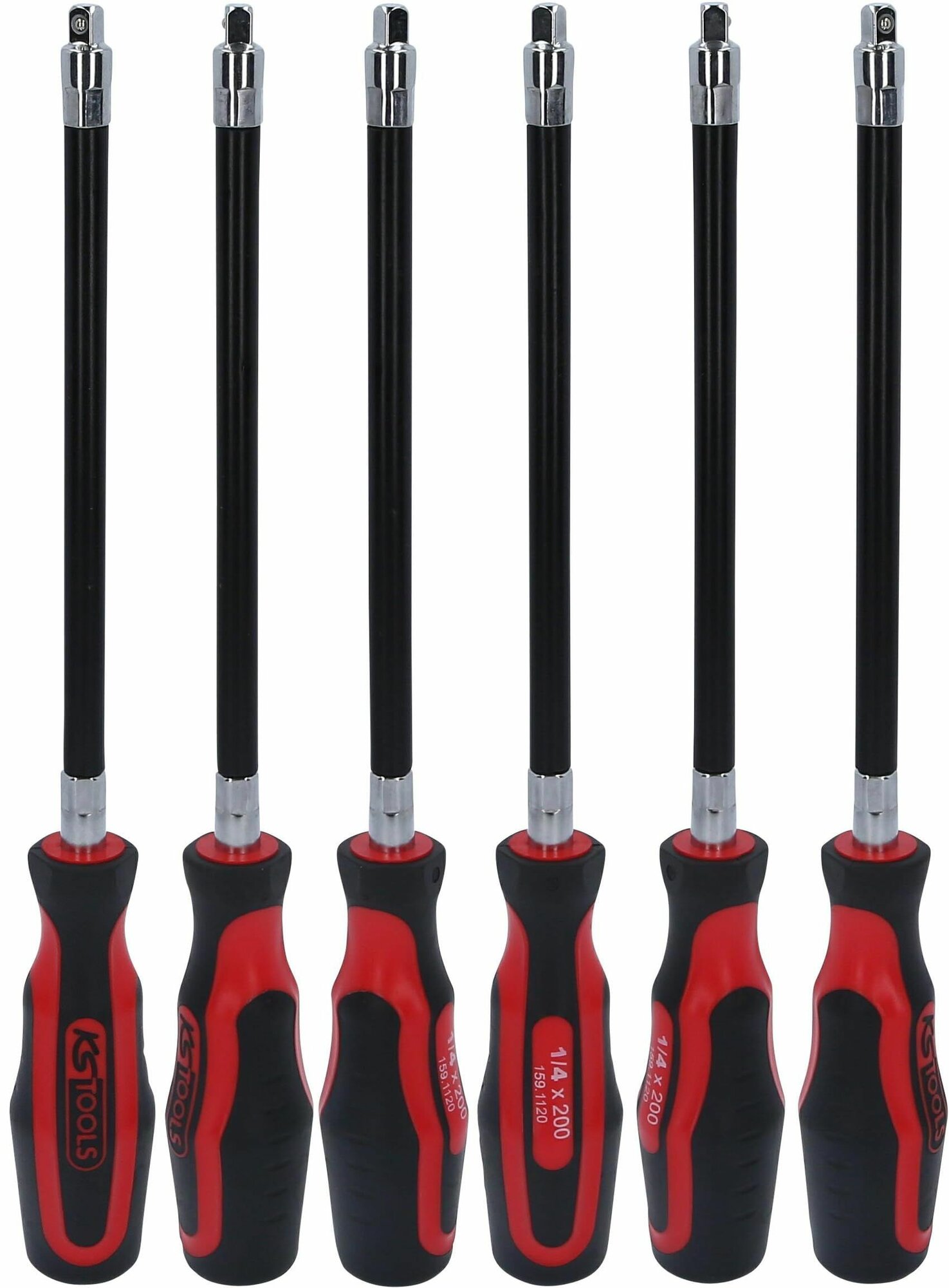 Четырехгранная отвертка с гибким стержнем ERGOTORQUEplus 1/4", 200 мм KSTools 159.1120