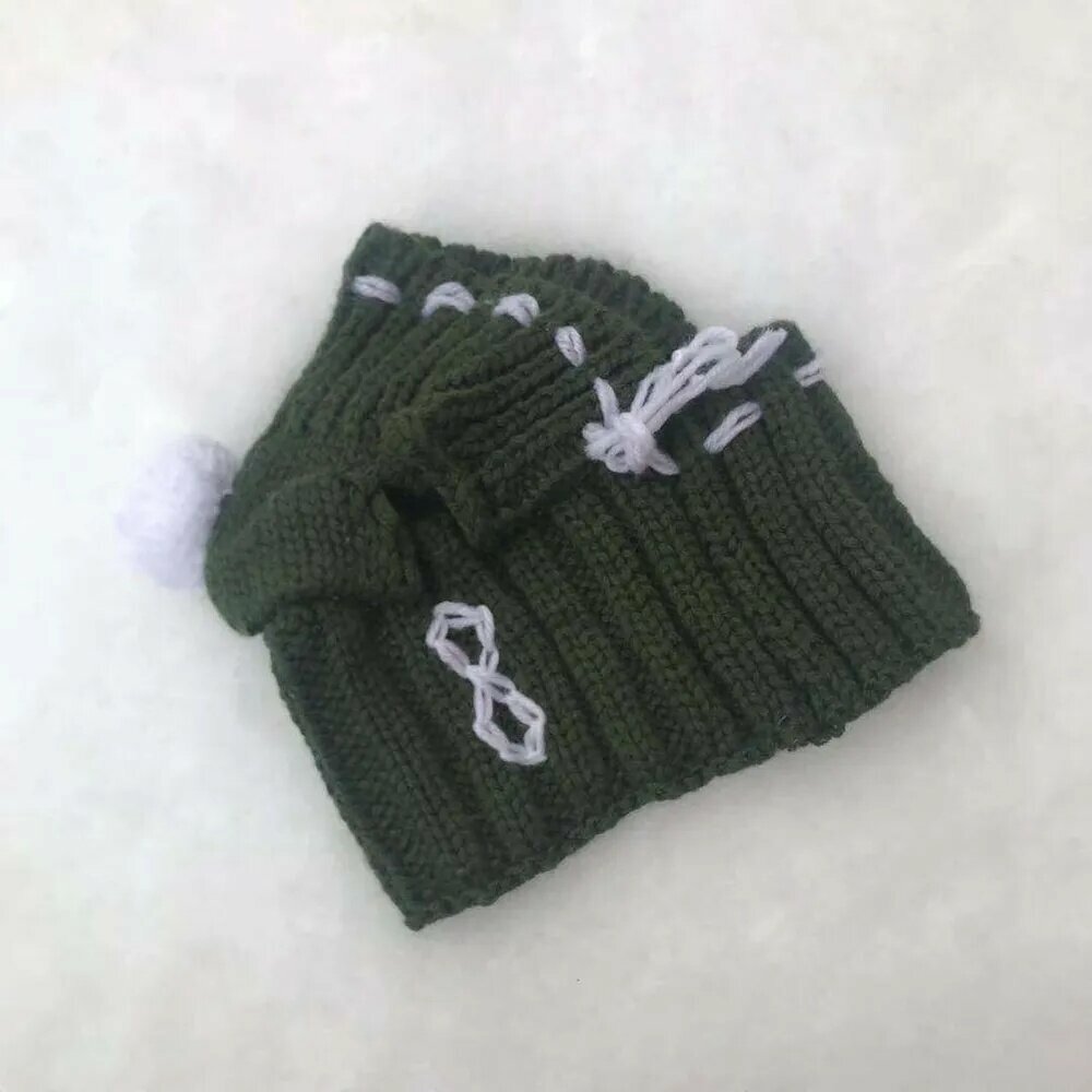 Зимняя шапочка для собаки, Шерстяная шапочка для щенка с шариком, Товары для домашних животных Французского бульдога